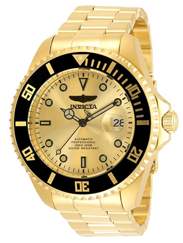Invicta Men's Pro Diver 47mm Stainless Steel Automatic Watch, Gold ...